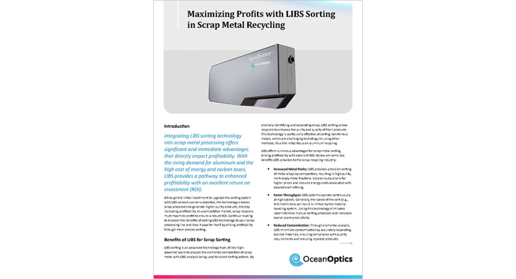 SpeedSorter™ LIBS Sorting Sensor | Ocean Optics
