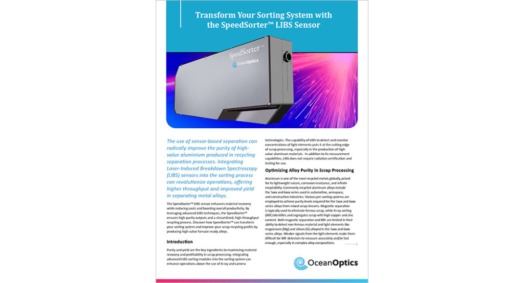 SpeedSorter™ LIBS Sorting Sensor | Ocean Optics